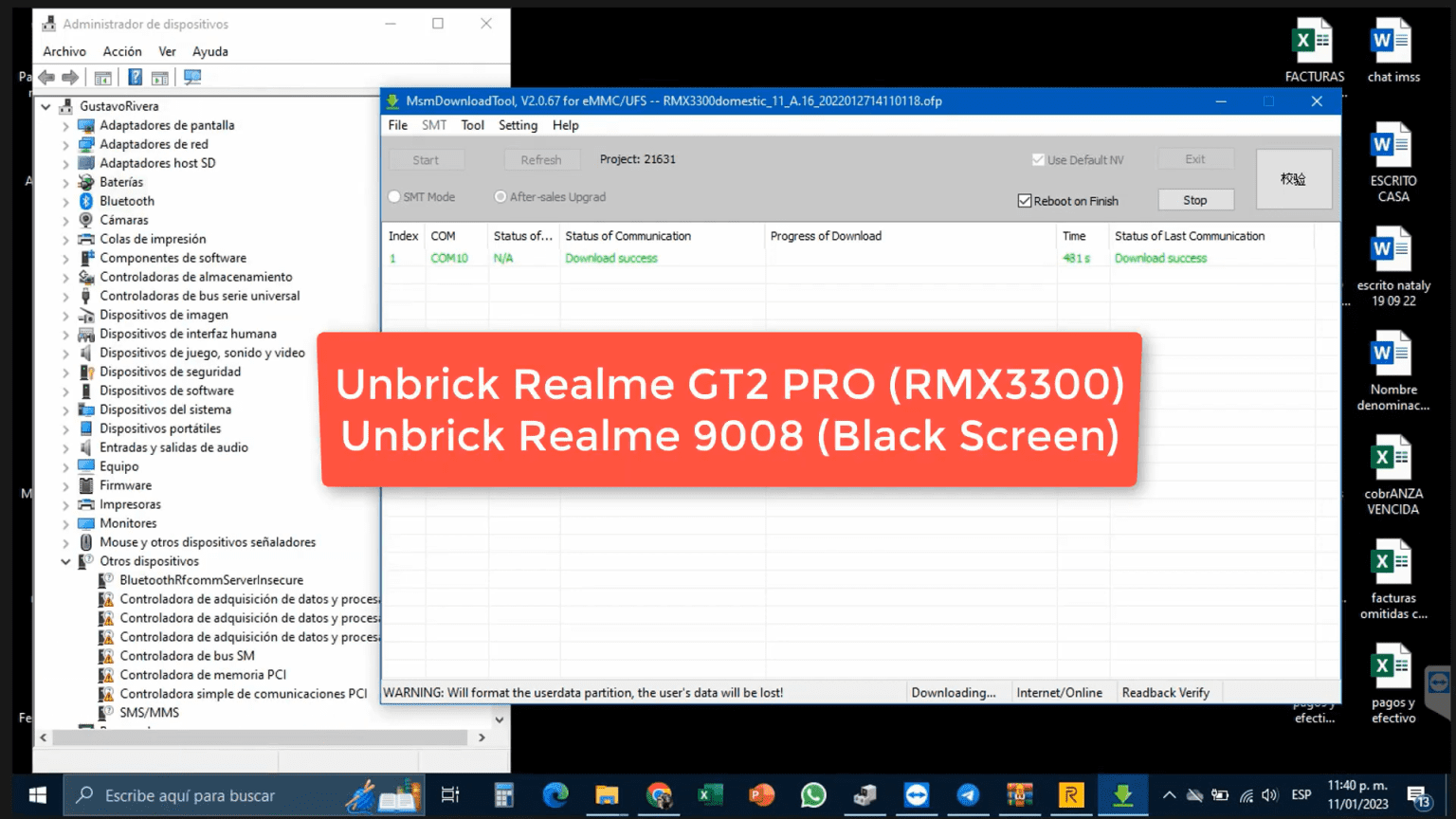 How to Unbrick Realme GT2 Pro (RXM3300/RMX3301) Stock ROM Firmware ...
