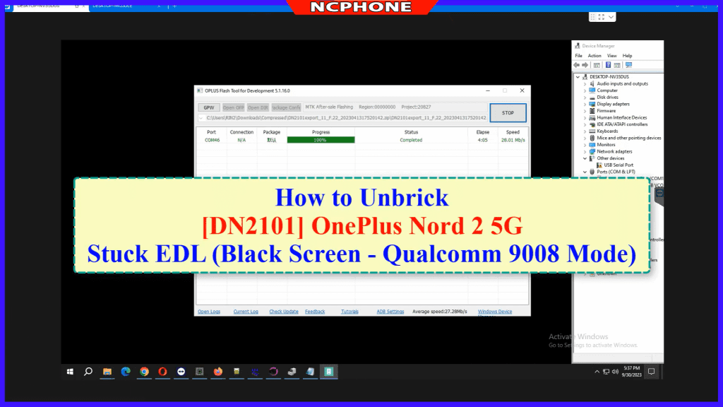 Unbrick OnePlus Nord 2 5G DN2101 Services