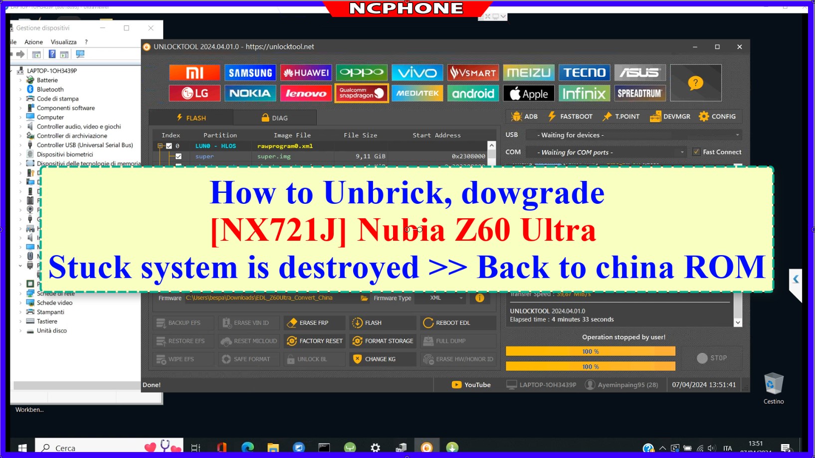 Detailed instructions: Unbrick Nubia Z60 Ultra Stuck system is destroyed - NX729J Flash file ...